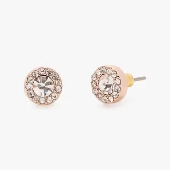 kate spade | Jewelry | Kate Spade Youre A Gem Rose Goldclear Pave Halo ...